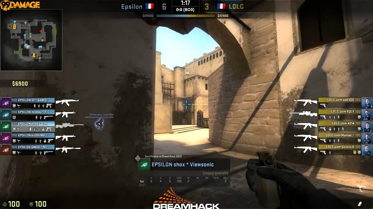 Epsilon vs. LDLC | Finale, DreamHack 2014 - Valencia | de_mirage Map 1 ...