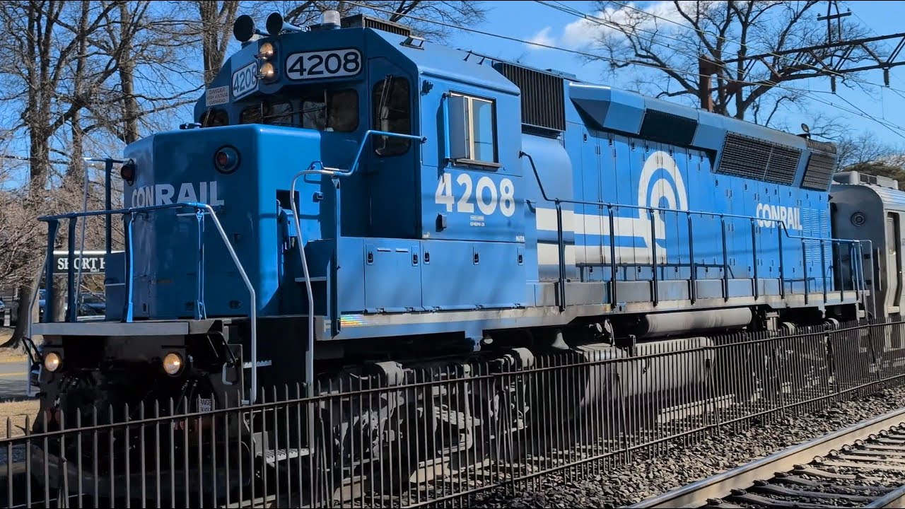 Railfanning NJ Transit at Short Hills 2-26-25: 4208 Conrail Heritage ...