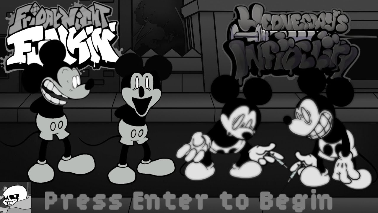 FNF MICKEY MOUSE WEDNESDAY INFIDELITY JOKE MOD X SNS #mickey # ...