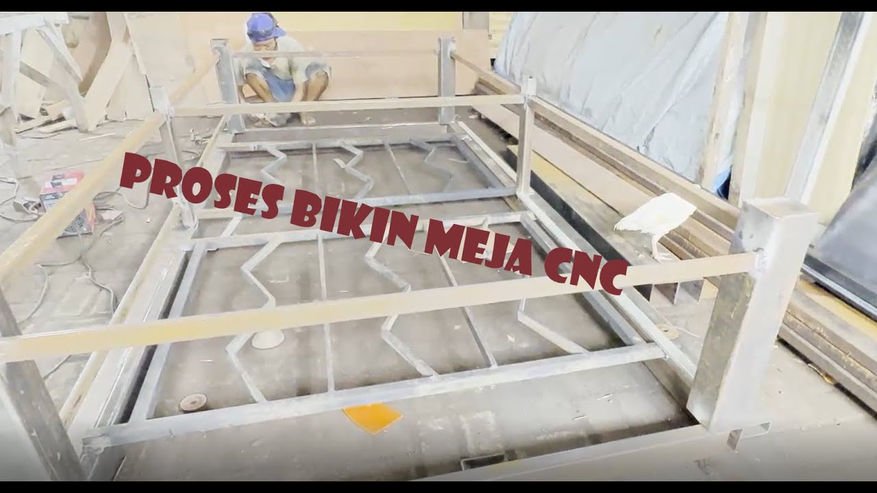 proses pembuatan meja cnc dengan ketebalan besi 3mm - YouTube