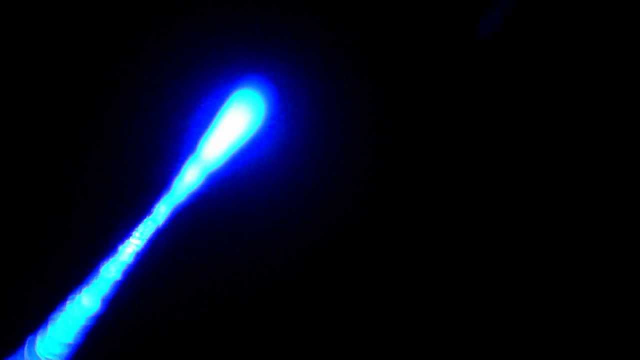 1W Blue Laser + Thick Fog - YouTube