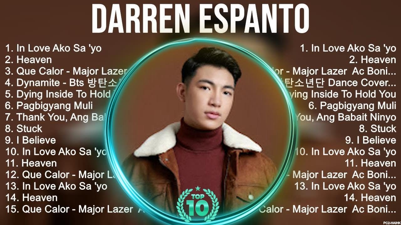 Top 10 songs Darren Espanto 2023 ~ Best Darren Espanto playlist 2023 - YouTube