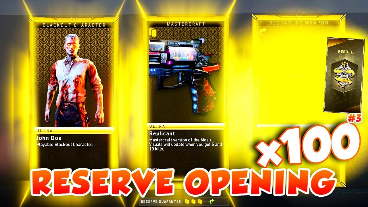 Opening 100 Reserve Cases (Supply Drops) in Black Ops 4 and I Got 7 ...