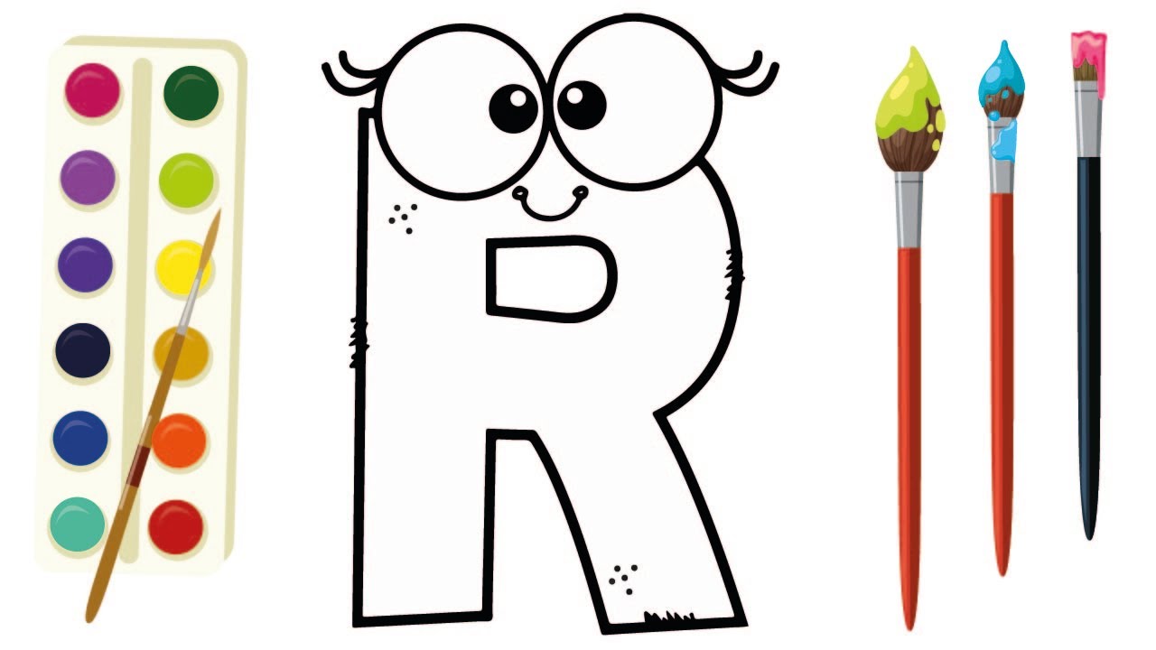 How to draw the letter R? - YouTube