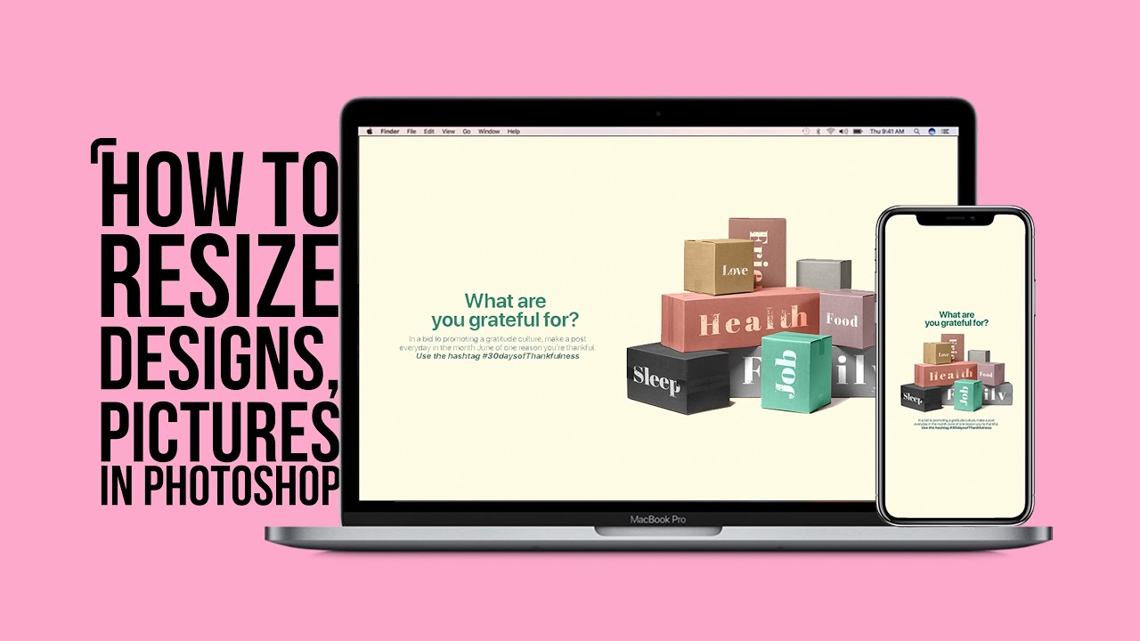 How To Resize Designs, Photos In Photoshop - YouTube