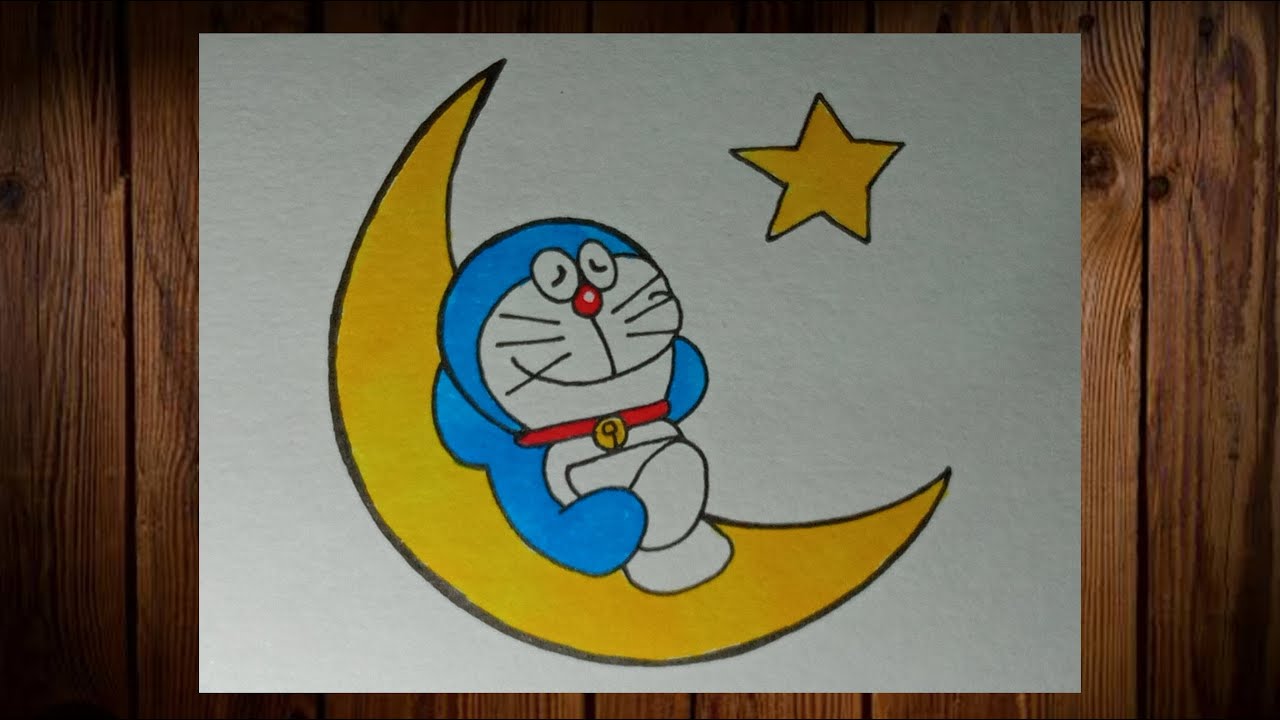 How to draw doraemon easy 😍 | Doraemon cartoon drawing and colouring ...