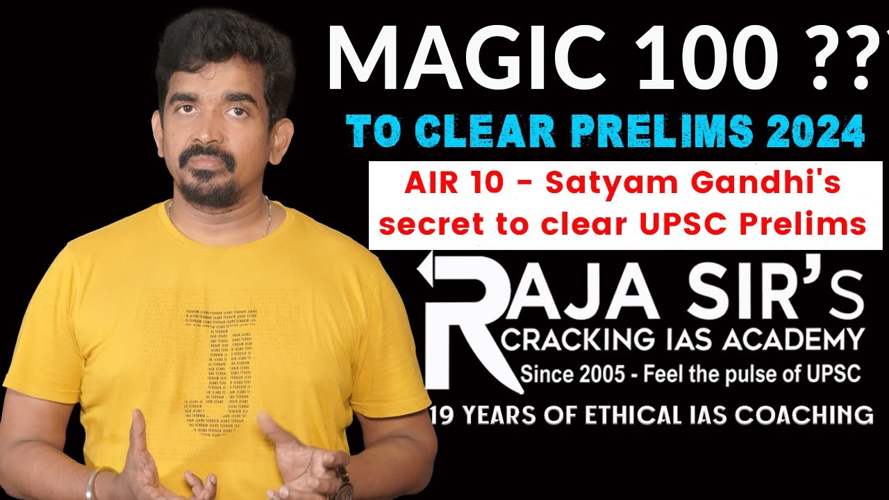 🅰🅶🅸🅲 100 - SECRET TO CLEAR UPSC PRELIMS??? | PRE-DRILL 2024 | Raja Sir ...