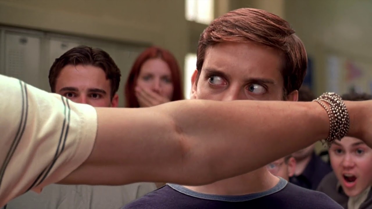 Peter Parker Vs. Flash Thompson. School Fight. Spider-Man 2002 - YouTube
