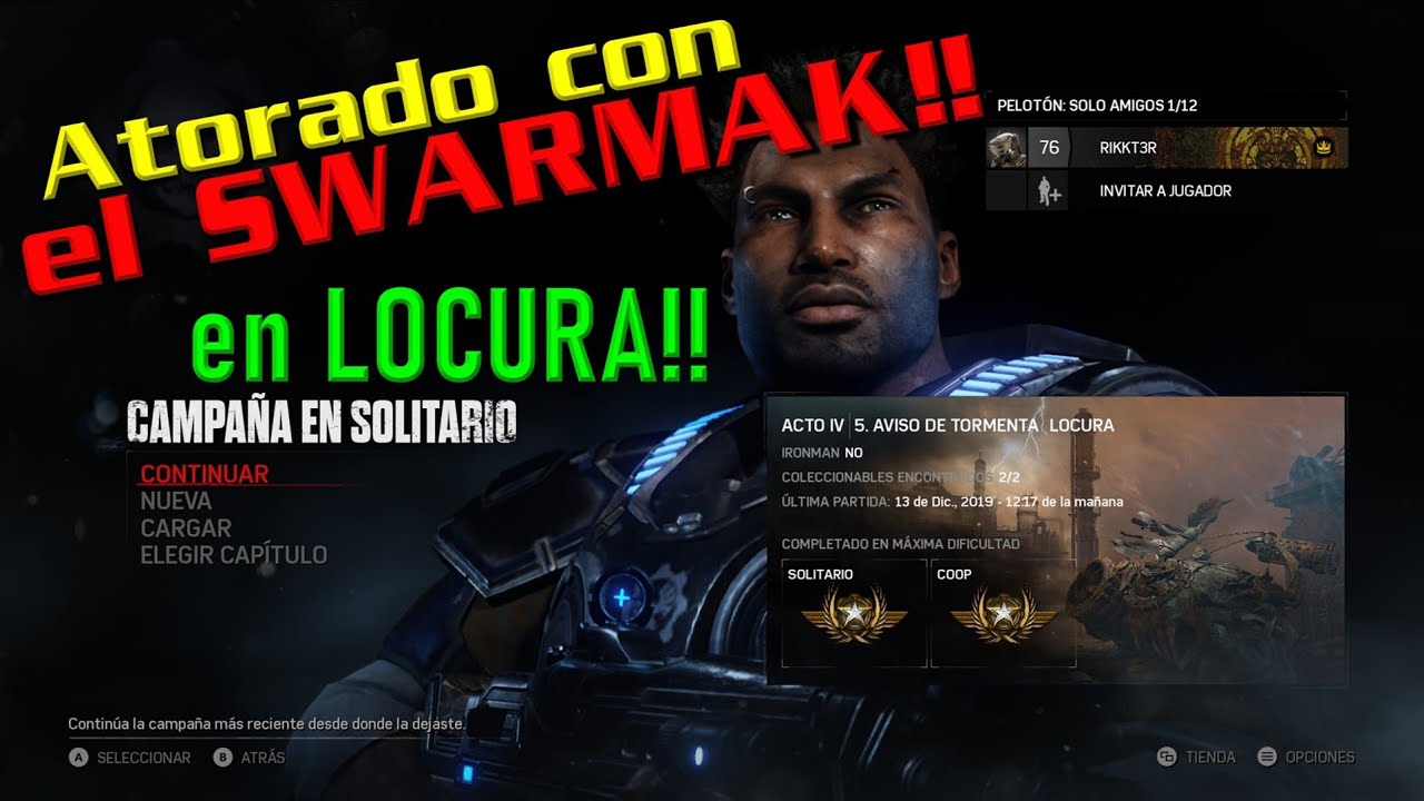 GEARS OF WAR 4 - EL SWARMAK -DIFICULTAD LOCURA - PC - DIRECTO ESPAÑOL ...