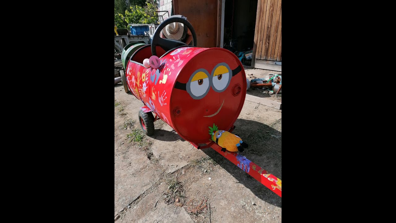 Childrens Barrel Train - YouTube