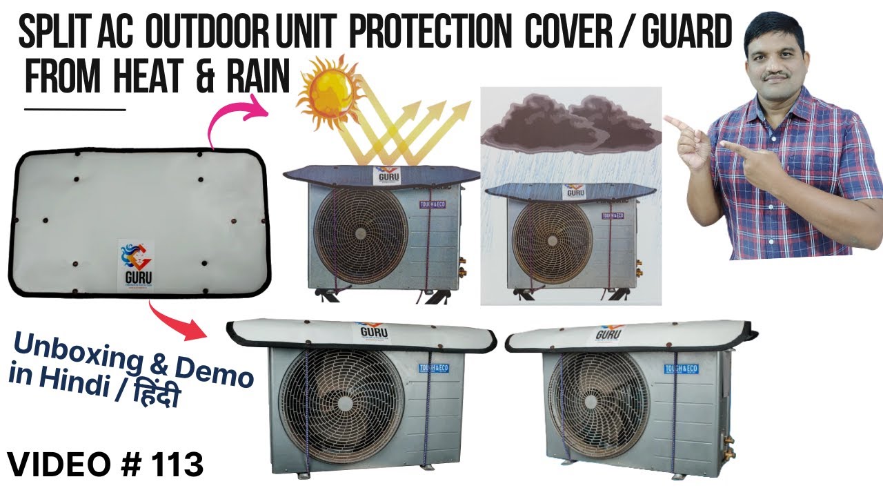 SPLIT AC OUT DOOR UNIT PROTECTION COVER or GUARD FROM HEAT AND RAIN AND ...