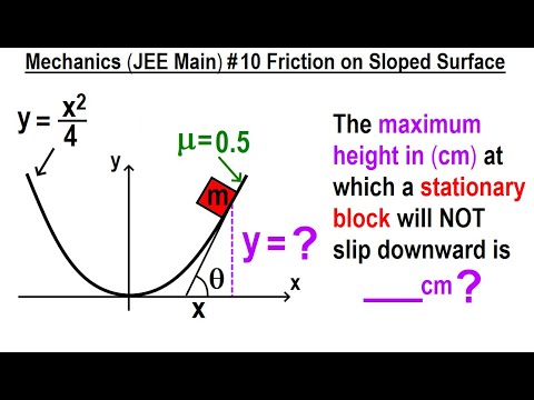 JEE Main Physics Mechanics #10 Friction on Sloped Surface - YouTube