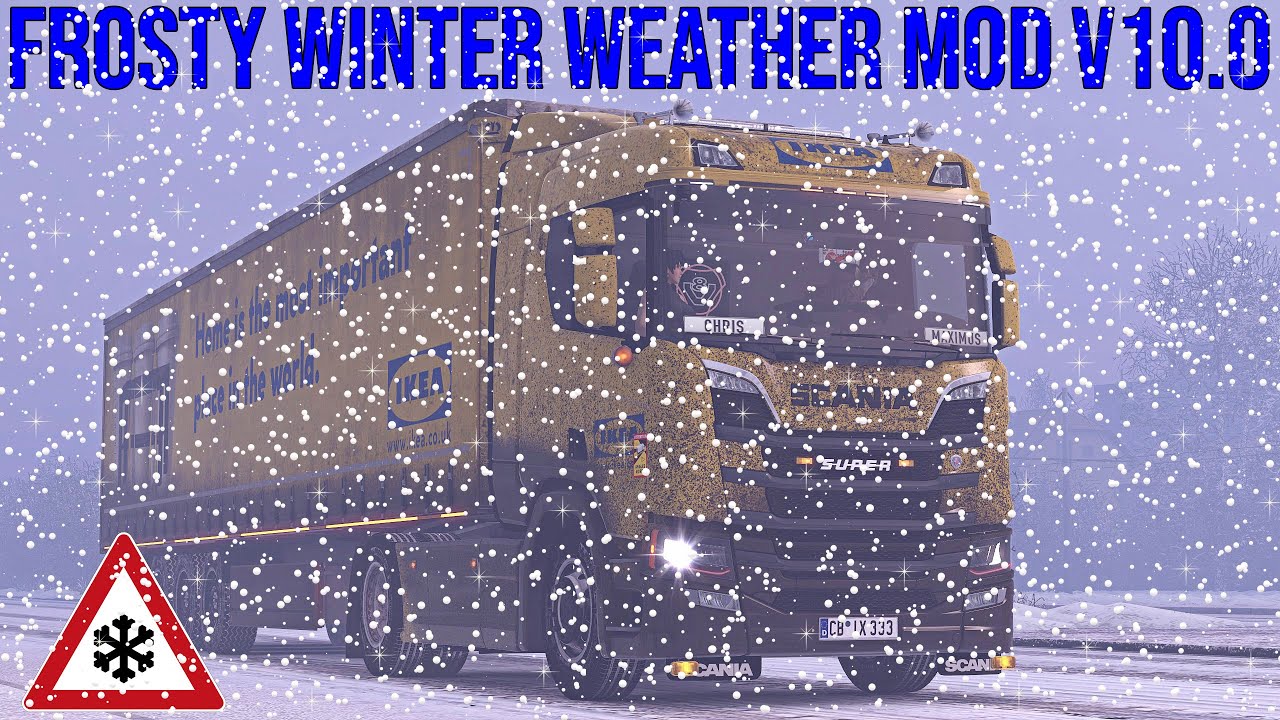 ETS2 Frosty Winter Weather Mod v10.0 durch Deutschland [2885] EURO ...
