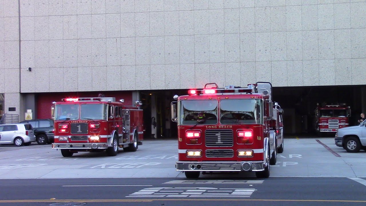 Long Beach Fire Dept. Truck & Engine 1 - YouTube