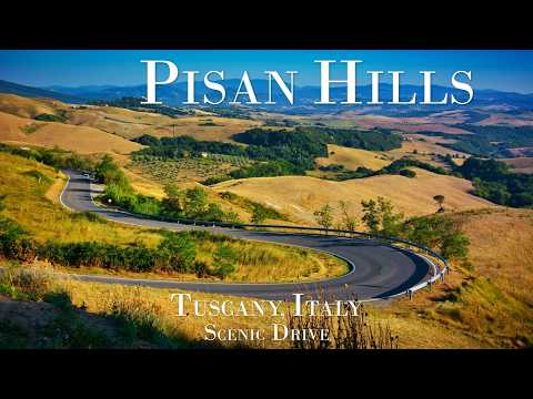 Tuscany 4k Drive | Lari to Pisa Tuscan Countryside & Villages