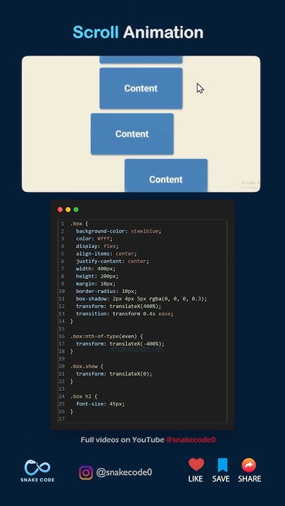 Smooth Scroll Animation #CSSTricks #Animation #Coding - YouTube