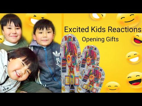 Excited Kids Reactions opening gifts😅😅😅 - YouTube