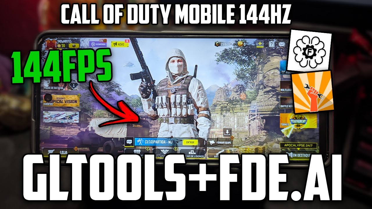 CALL OF DUTY MOBILE EM 144FPS É INSANO! | GLTools & FDE.AI | COMBO PARA JOGOS! - YouTube