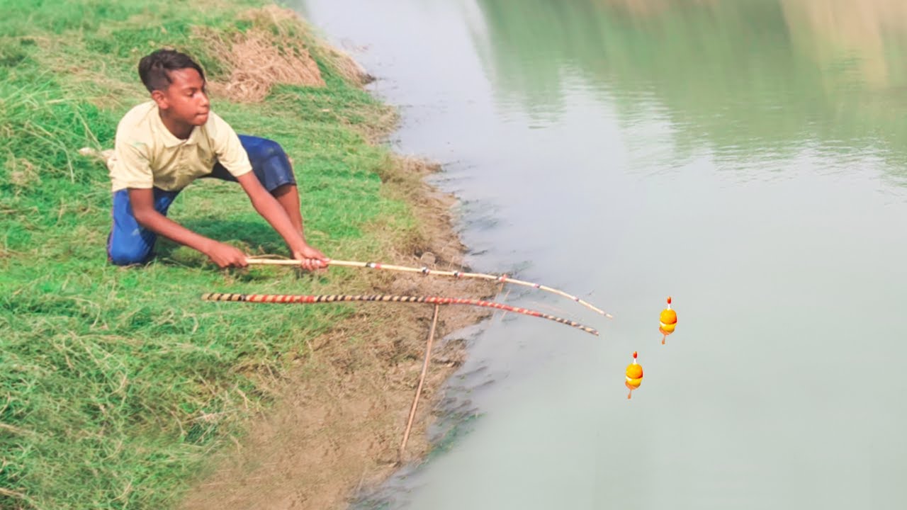 Fishing Video || Village boys are catching different species of fish from the river || Catching ...