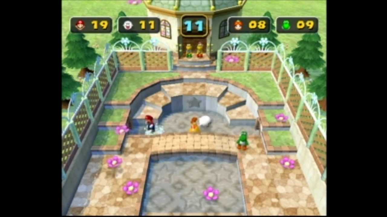 Mario Party 5: 4 Player Minigame - Flower Shower - YouTube