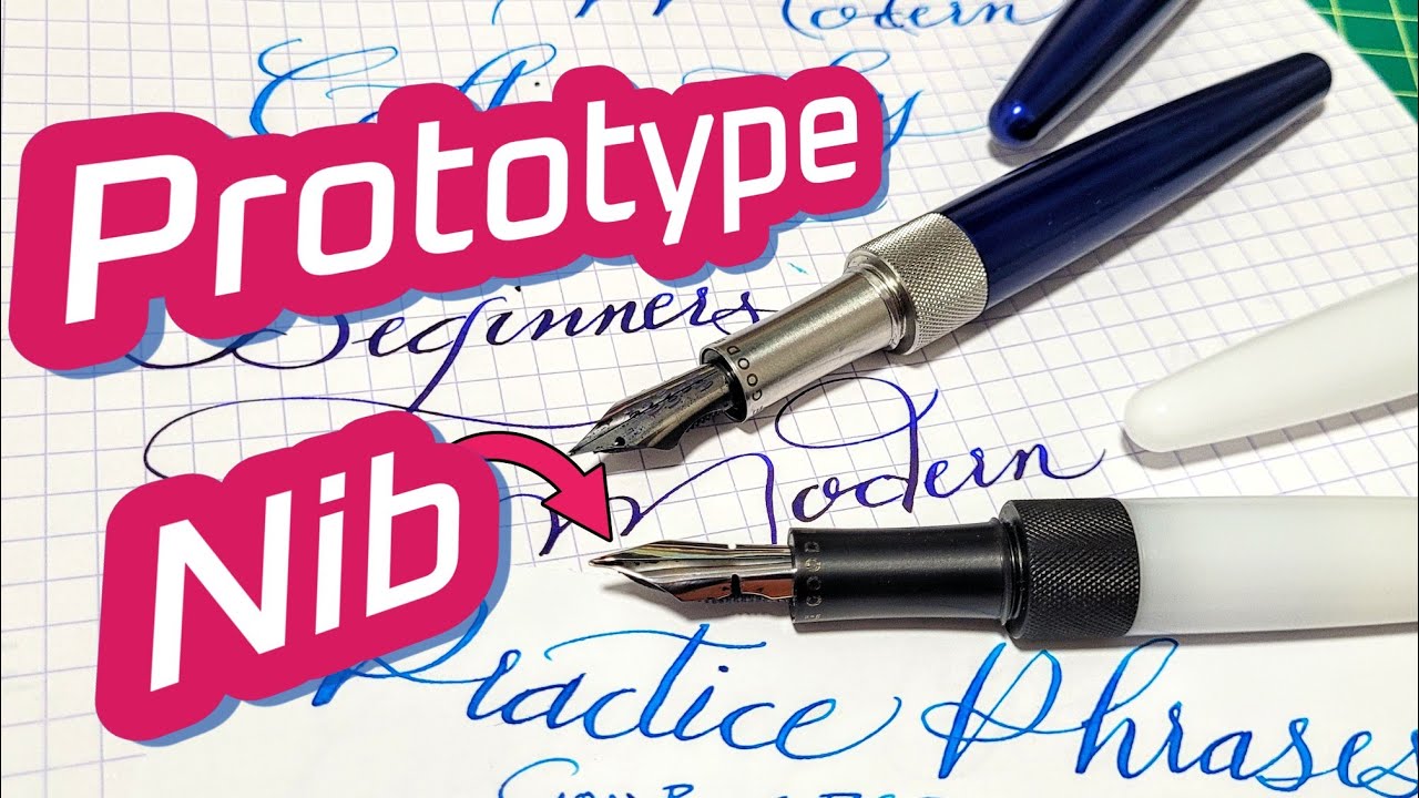 Fountain Pen Flex Nib Writing: Titanium & Prototype Flex - R615 The ...