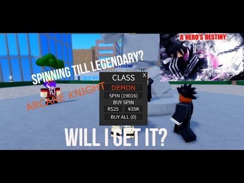 Spinning till get a legendary class! | A Hero's Destiny (AHD) | ROBLOX ...
