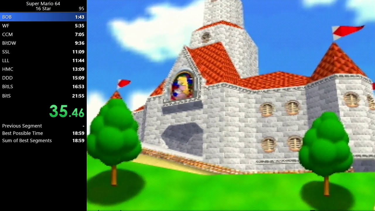 SM64 16 Star 21:40 w/splits - YouTube