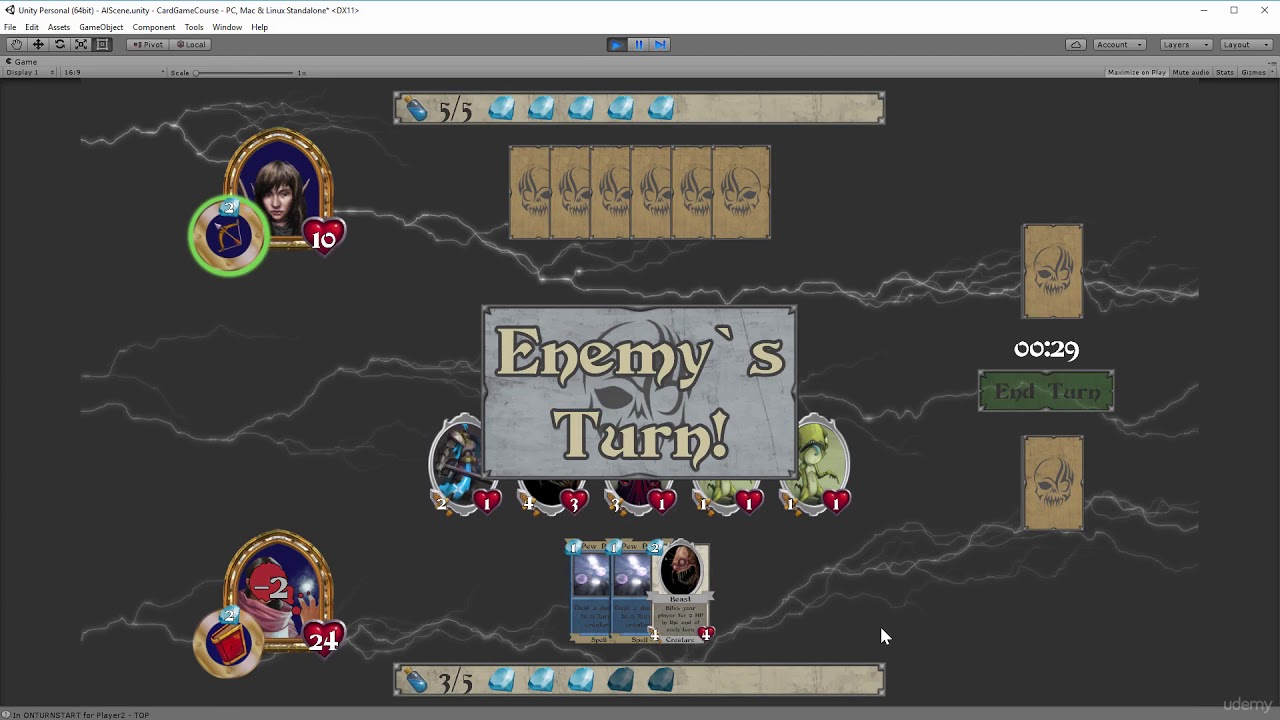 Unity游戏卡牌战斗系统实例训练视频教程LEARN TO CODE TRADING CARD GAME BATTLE SYSTEM WITH ...