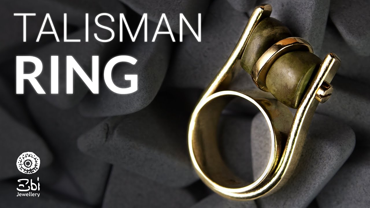 How to make TALISMAN RING with rotating Jasper at home | Jewelry Making ...
