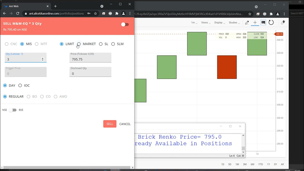 INTRADAY 18MAY21 Supertrend+Renko Chart Live Programmatic Trading in ...