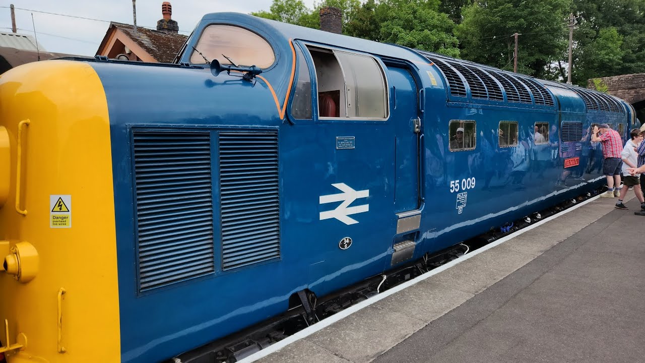 BR Class 55, 55009 Alycidon, West Somerset Railway Thrash - YouTube