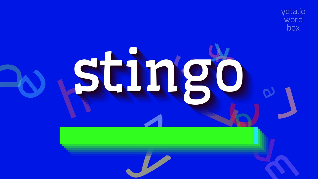 STINGO - HOW TO PRONOUNCE IT? #stingo - YouTube