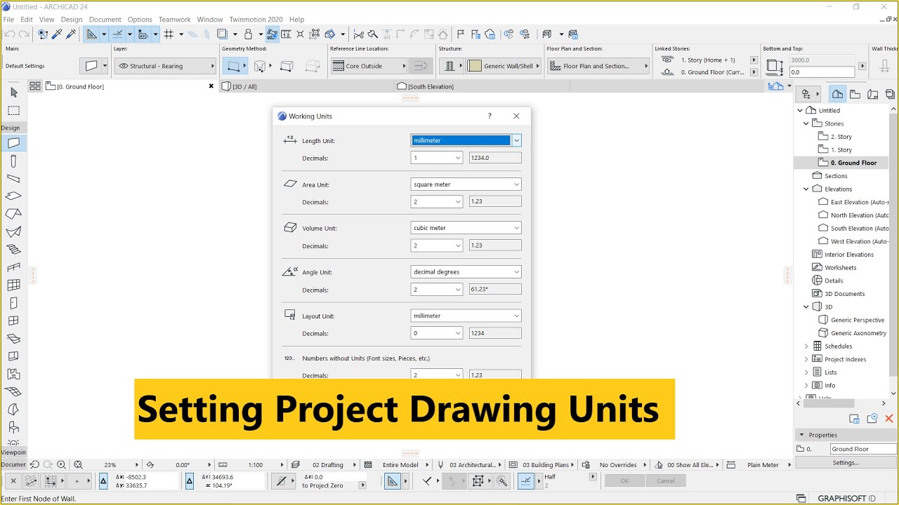 01.04.01 Setting Project Drawing Units. - YouTube