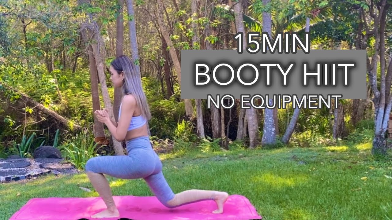 15min Booty Hiit Workout No Equipment Youtube