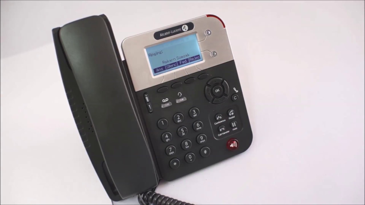 Alcatel-Lucent 8001 Deskphone-Receiving Call - YouTube