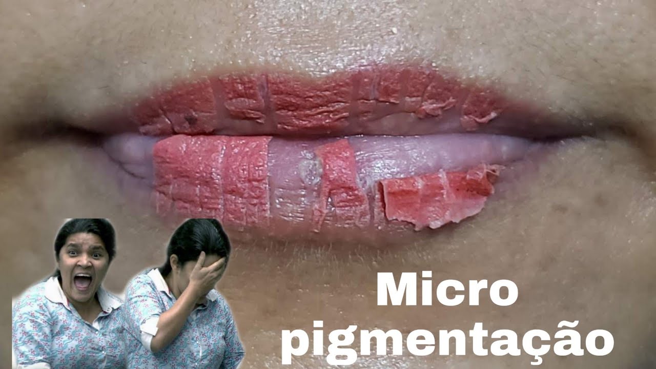 Micropigmentação labial cicatrização - YouTube