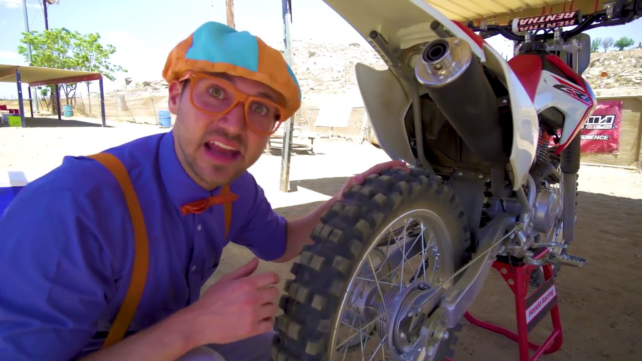 Blippi Rides a Motorcycle Dirt Bikes for Children - YouTube
