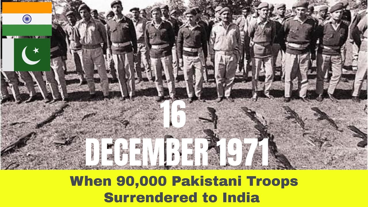 16 DEC 1971 : When Pakistan surrendered to India - YouTube