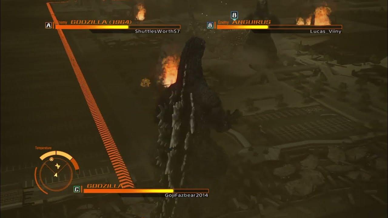 GODZILLA ps4 online battle: Godzilla vs Anguirus vs Godzilla 1964 - YouTube
