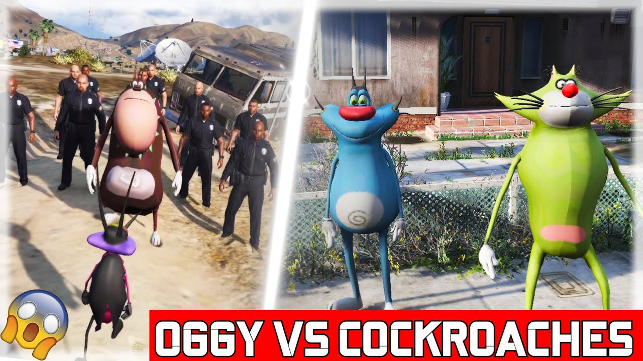 OGGY VS COCKROACH GANG | GTA 5 (Funny Moments) - YouTube