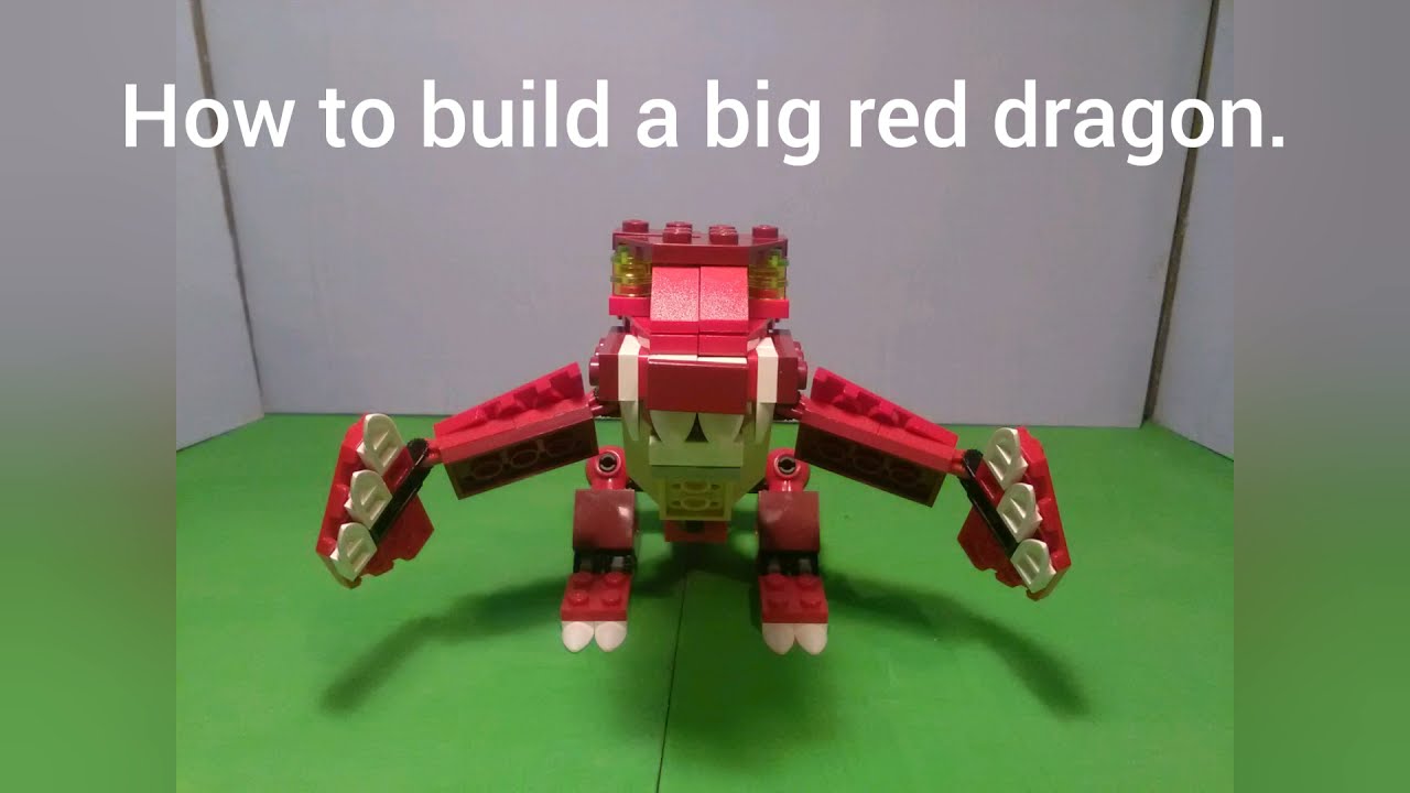 How do build a big red Lego dragon - YouTube