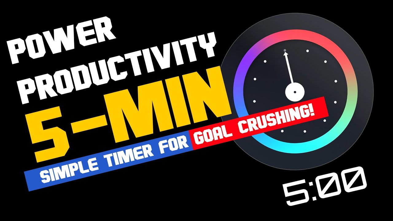 "5 Min Power Productivity: 5 - Minutes Simple Timer for Goal Crushing ...