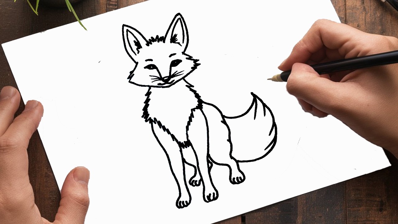 How To Draw A Arctic Fox | Arctic Fox Drawing Easy Step By Step - YouTube