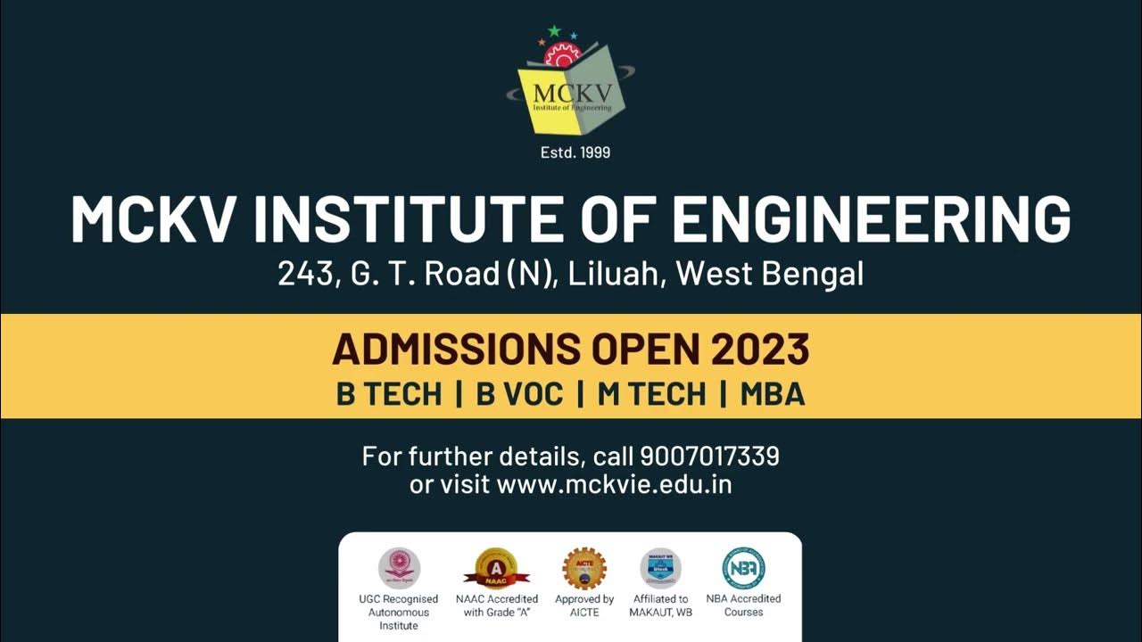 MCKV Institute of Engineering | NAAC 'A' Grade Autonomous Institute - YouTube
