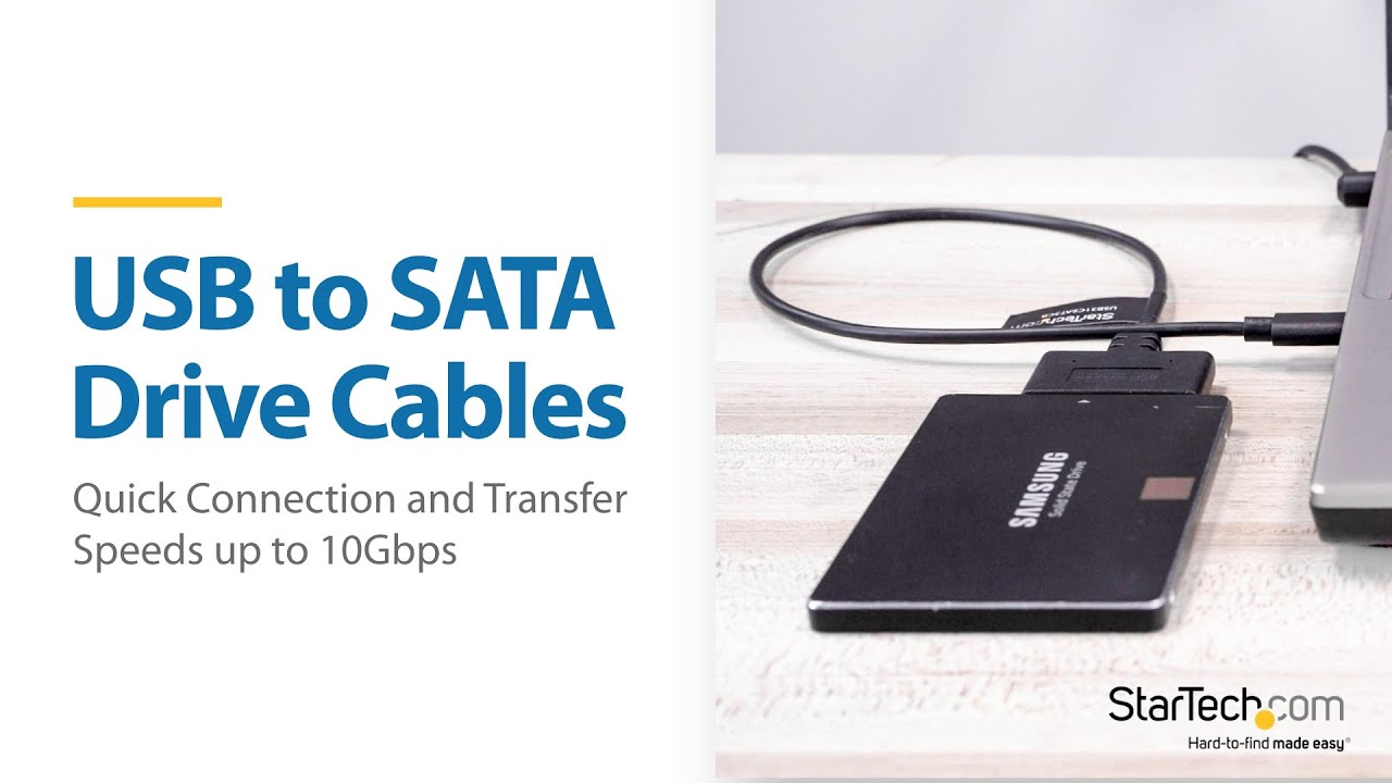Fast Transfer Speeds Up To 10Gbps With USB To SATA Cables StarTech