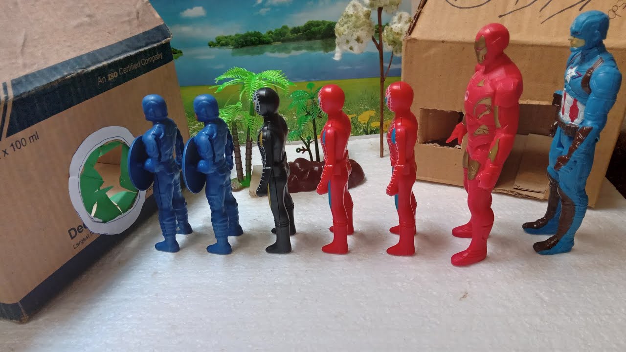 Avengers and DC Comics Toys Enter the Magic box, Stop Motion Video ...