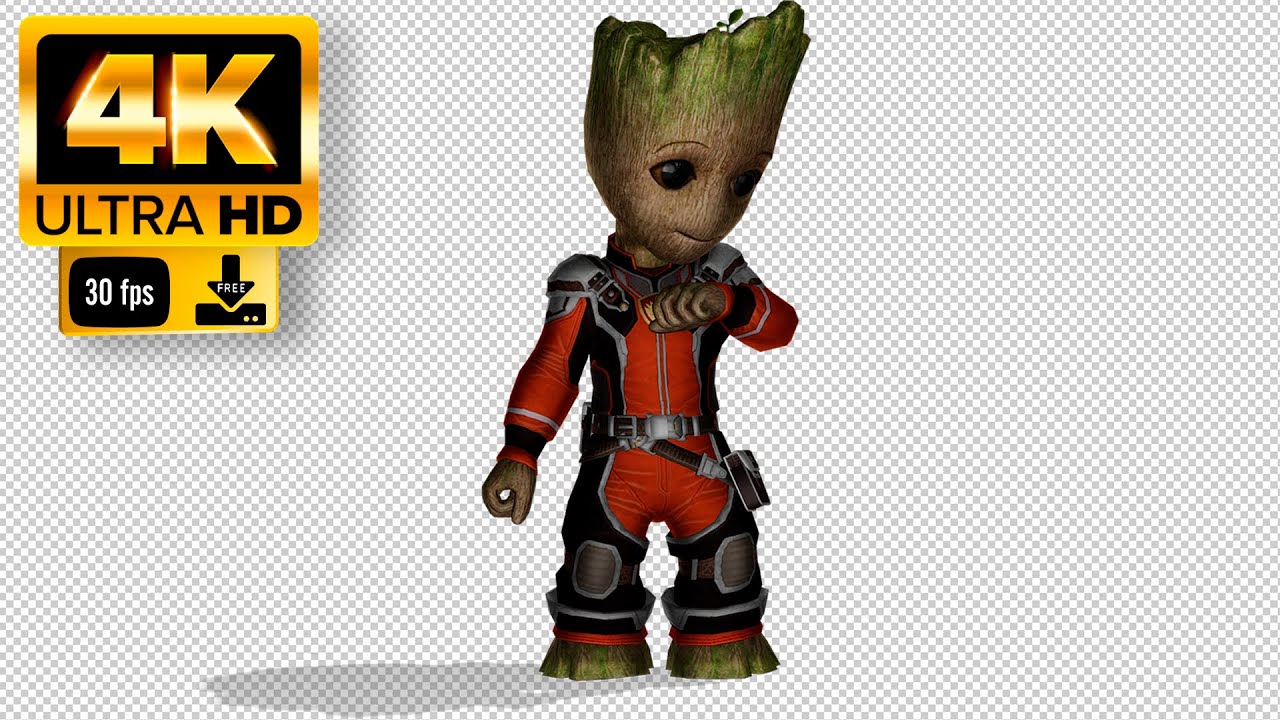 Groot in a Suit | Guardians of the Galaxy Green Screen - Footage 4K ...