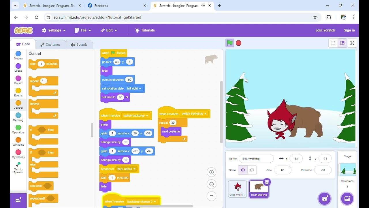 scratch projects | 7. short animation (part 2 ) - YouTube