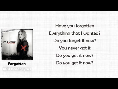 Avril Lavigne - Forgotten (Lyric Video)