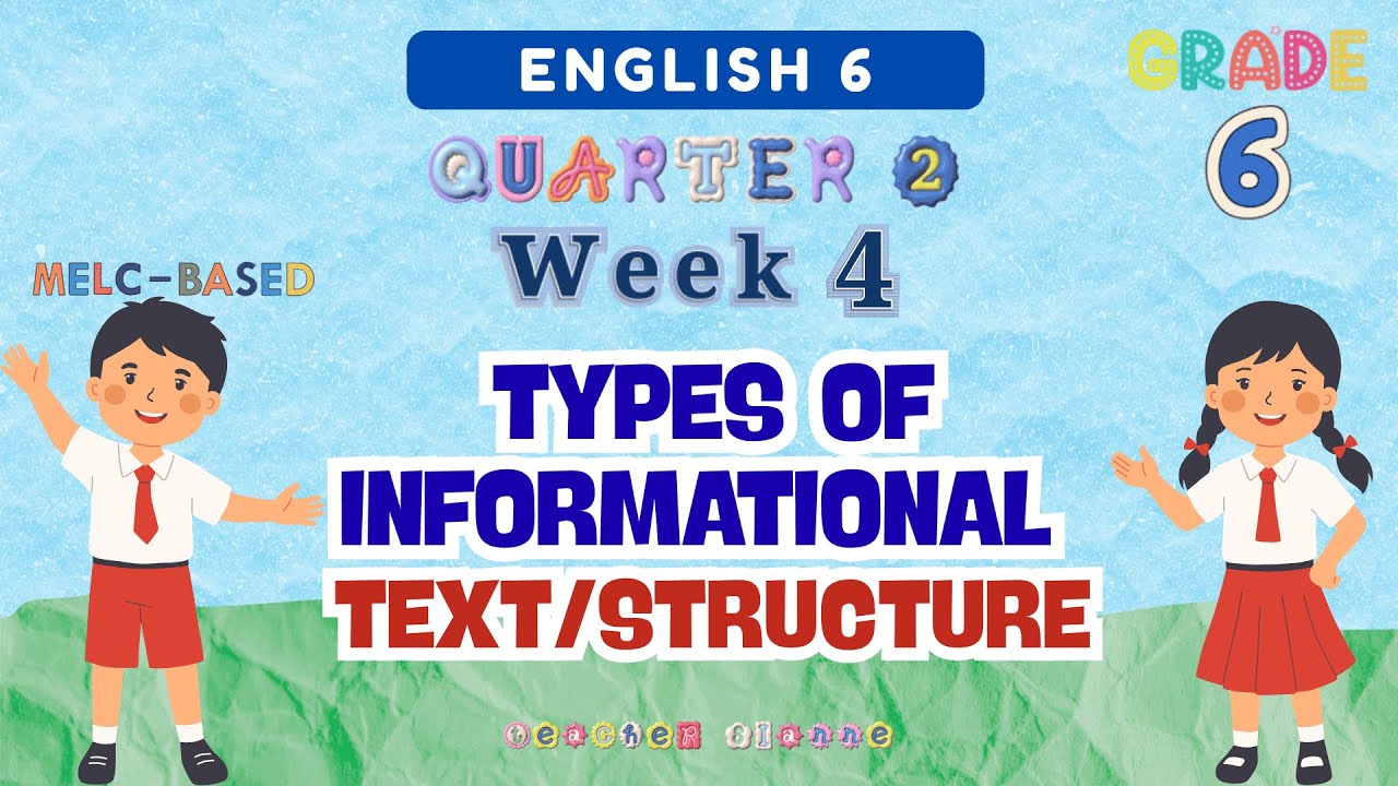 ENGLISH 6 Q2 WEEK 4 // TYPES OF INFORMATIONAL TEXT/STRUCTURE - YouTube